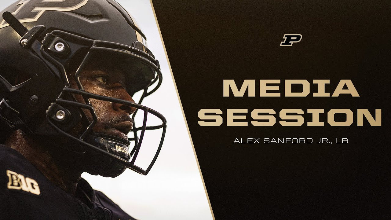 Alex Sanford Jr. Media Session vs Notre Dame | Purdue Football - Purdue ...
