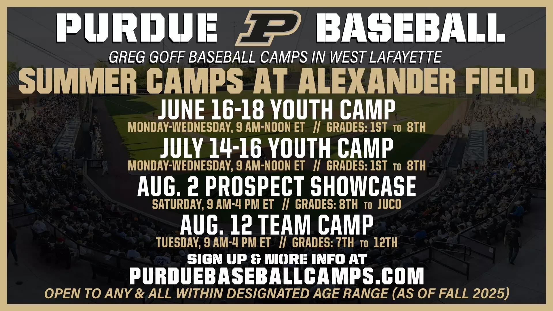 Summer Camps at Alexander Field - Purdue Boilermakers - Official ...