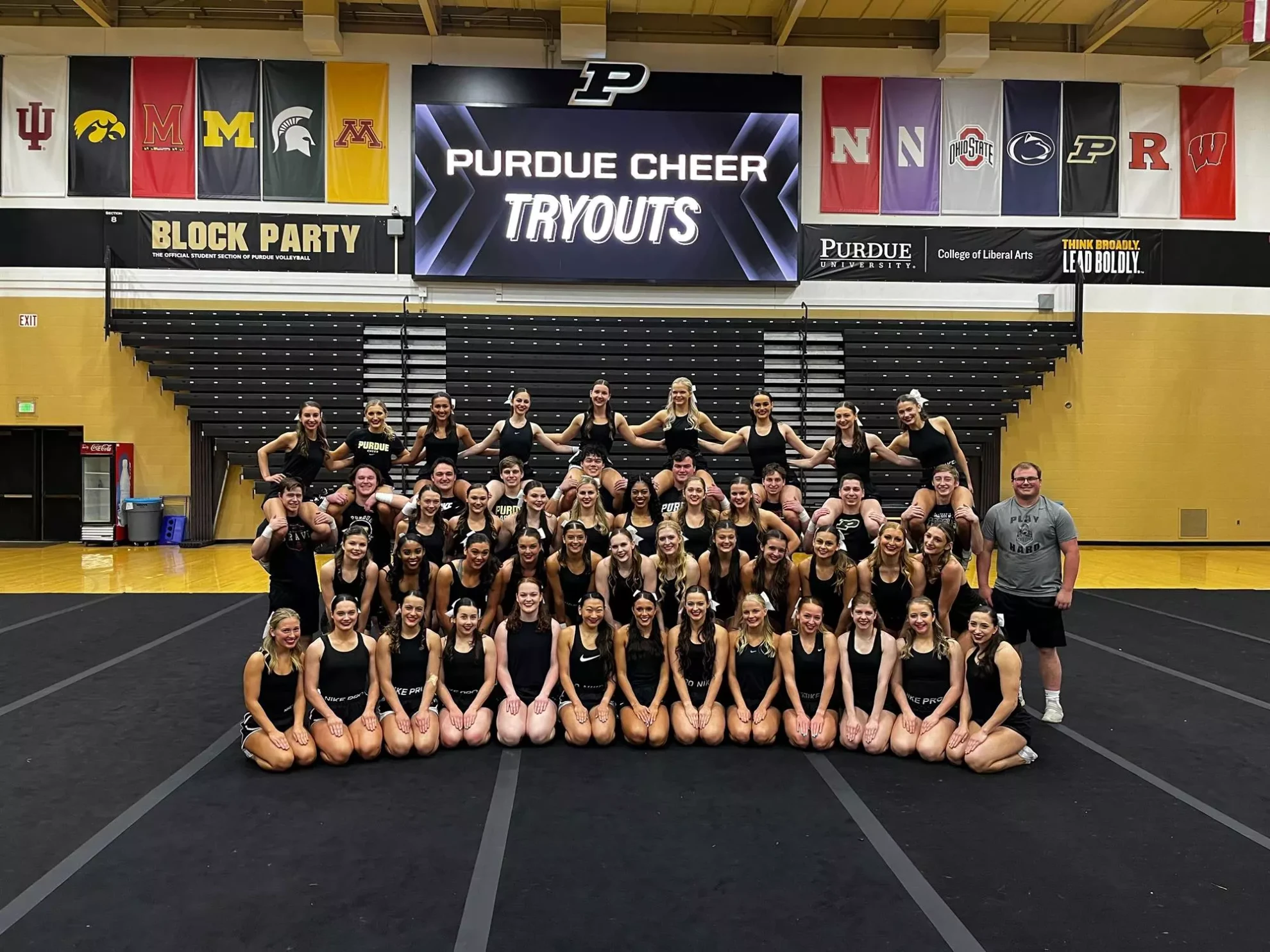 2022-23 Purdue Cheerleading Team - Purdue Boilermakers - Official ...