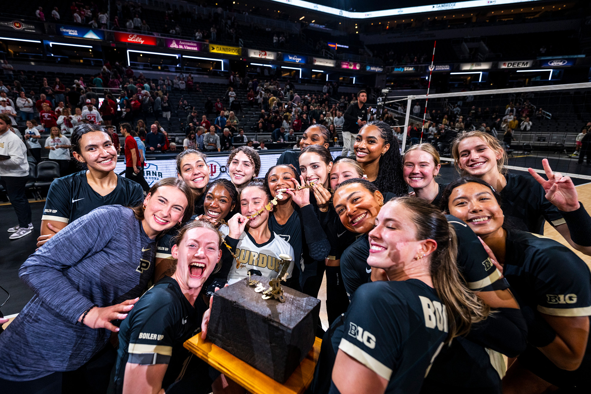 Volleyball Monon Spike win vs. IU at Gainbridge Fieldhouse - Purdue ...