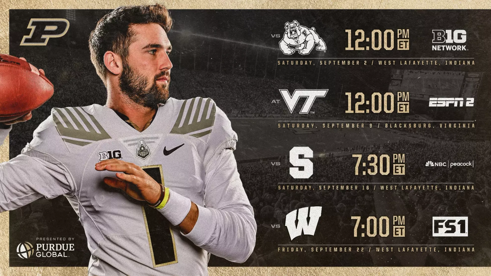 Kickoff Times Announced for First 4 Football Games of 2023 - Purdue ...