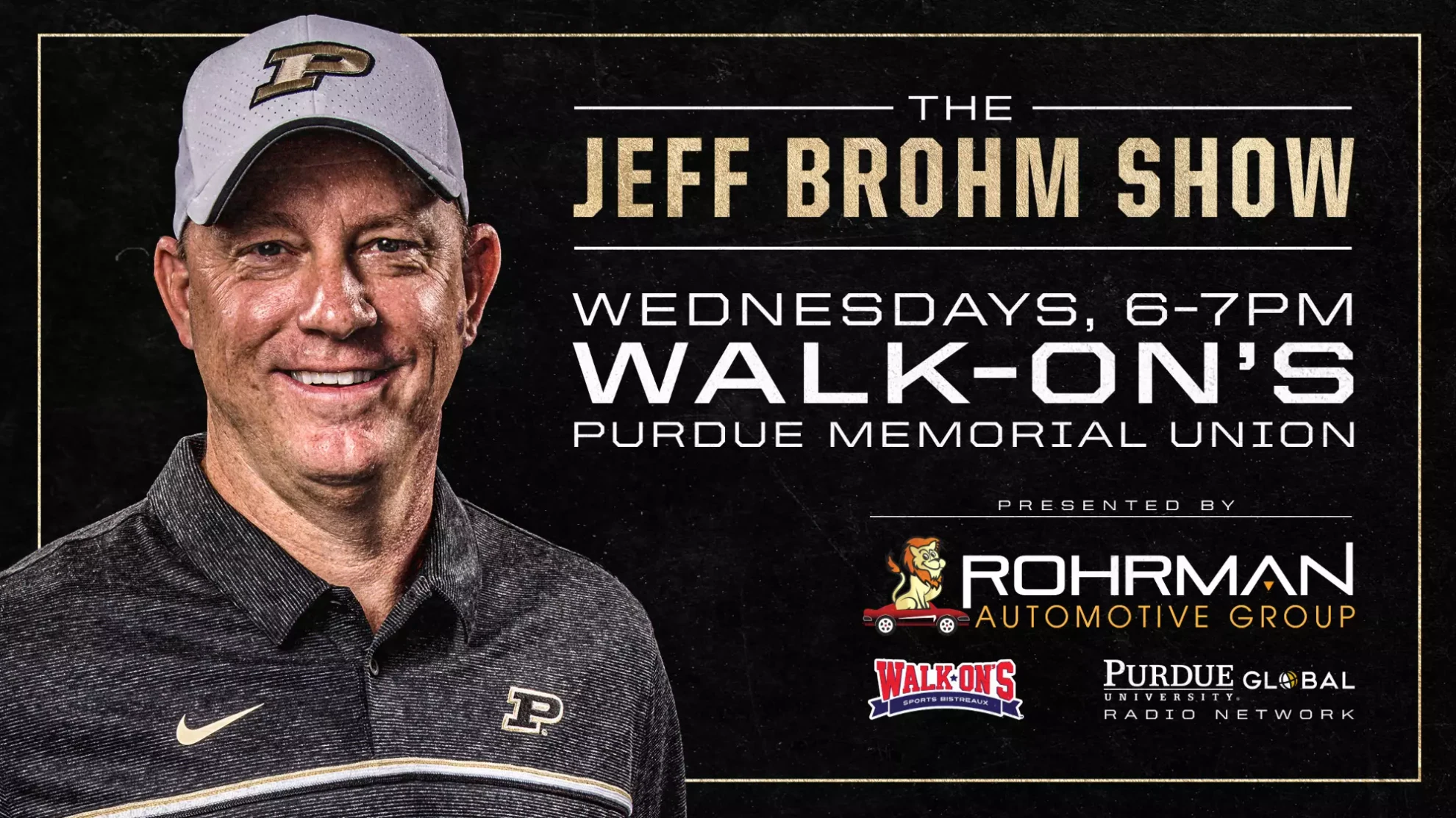 Walk-On’s in the Purdue Memorial Union to Host The Jeff Brohm Show ...