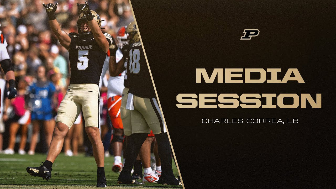 LB Charles Correa Media Session | Purdue Football - Purdue Boilermakers ...