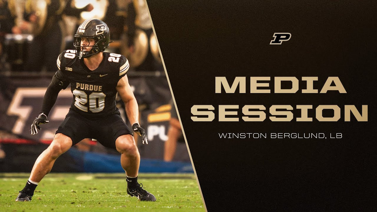 Winston Berglund Media Session vs Notre Dame | Purdue Football - Purdue ...