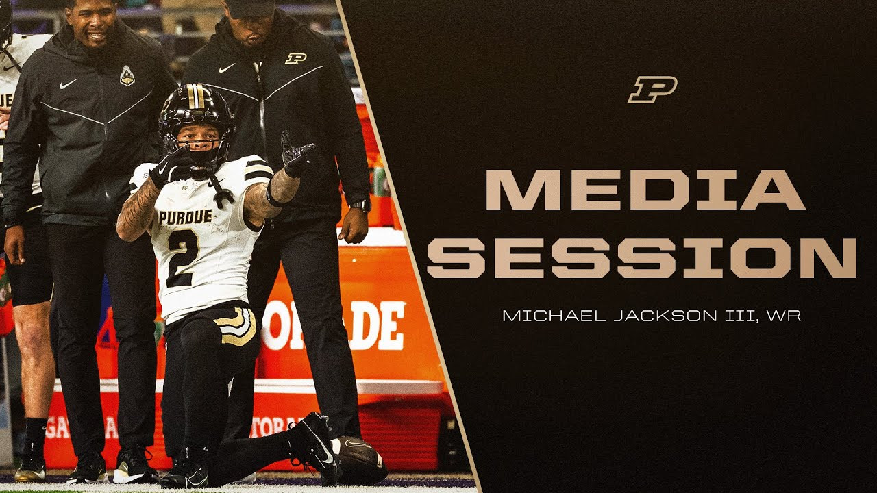 WR Michael Jackson III Media Session vs Indiana | Purdue Football ...