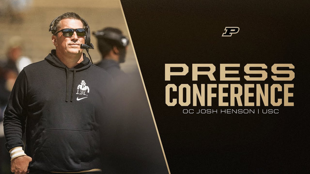 Josh Henson Press Conference vs USC | Purdue Football - Purdue ...